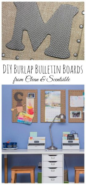 Burlap Bulletin Boards - Clean and Scentsible