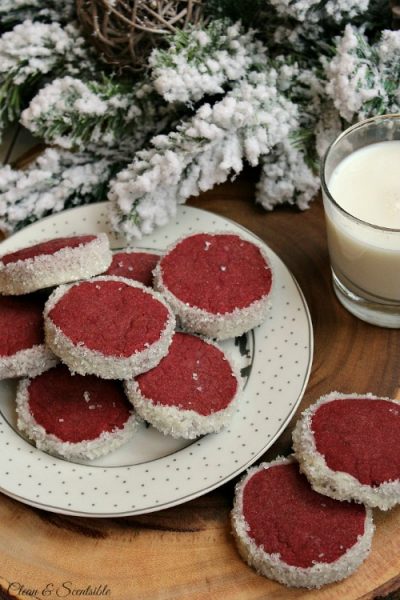 Red Velvet Shortbread Cookies - Clean and Scentsible
