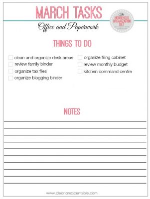 How to Organize the Home Office - HOD March Printables - Clean and ...
