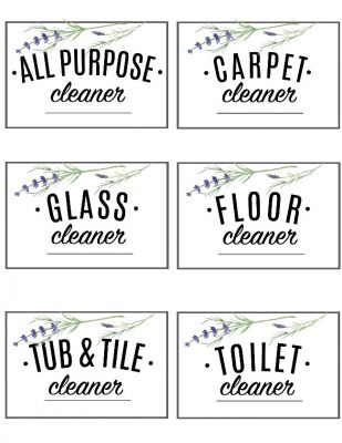 Free Printable Cleaning Labels - Clean and Scentsible
