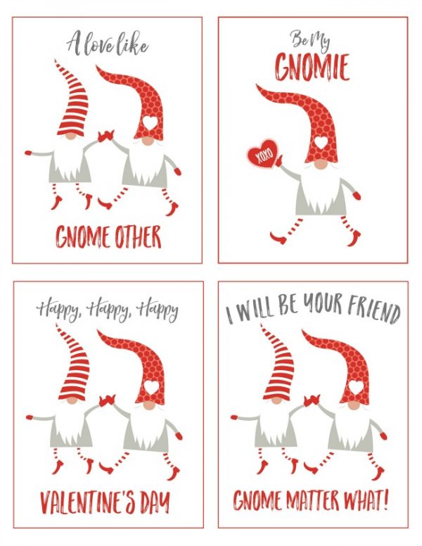 Valentine's Day Gnomes Printables and Tags - Clean and Scentsible