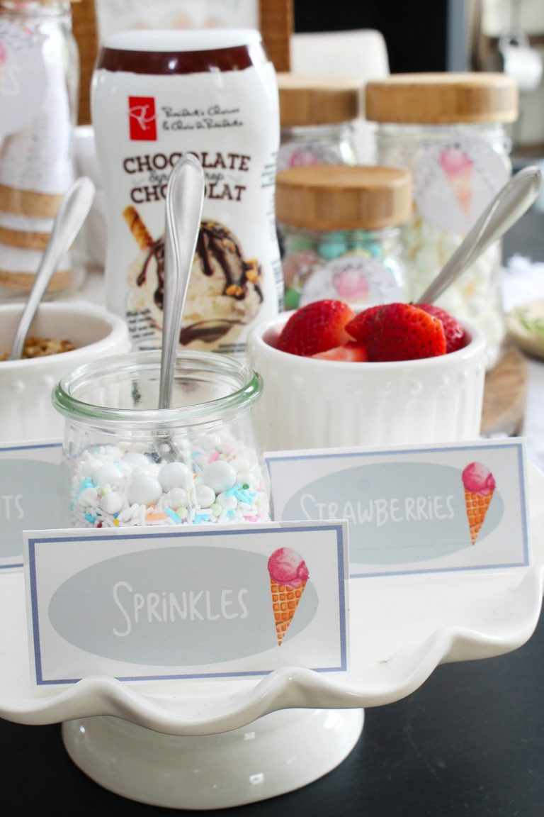 Ice Cream Sundae Bar Printables - Clean and Scentsible