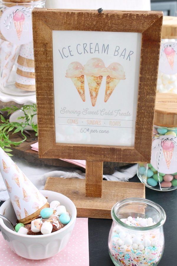 Ice Cream Sundae Bar Printables - Clean and Scentsible