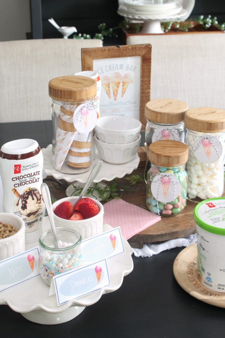 Ice Cream Sundae Bar Printables - Clean and Scentsible