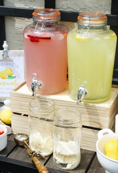 Homemade Lemonade Float Bar - Clean and Scentsible