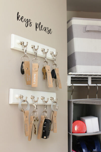 Key Organizer Ideas and Faux Suede DIY Keychain - Clean and Scentsible