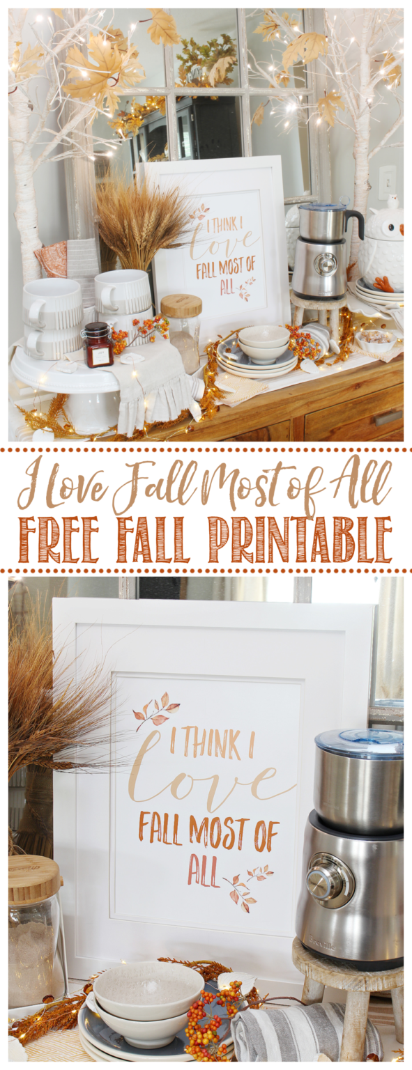 I Love Fall Most of All Free Fall Printable - Clean and Scentsible